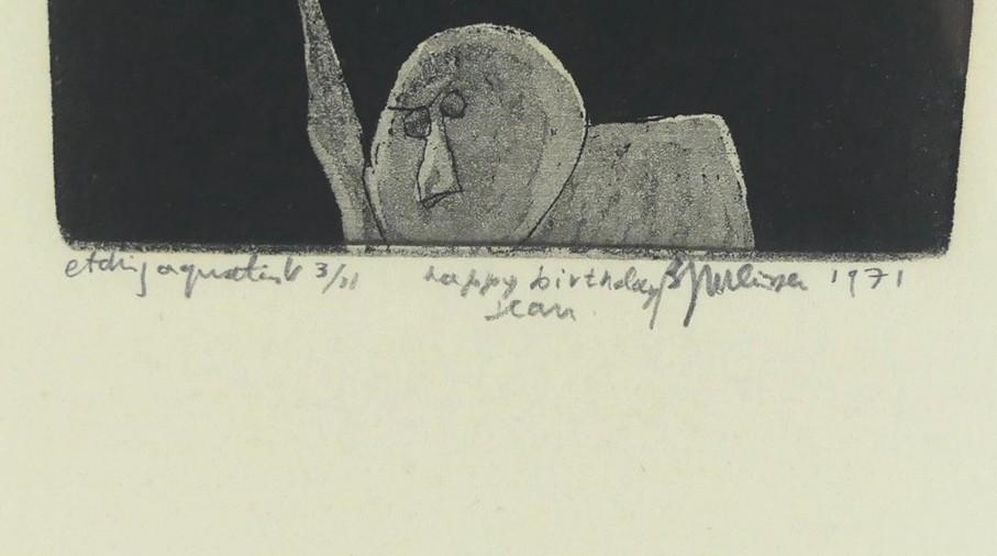 Ben Linssen | Etching/aquatint in black and white (1971) | MutualArt