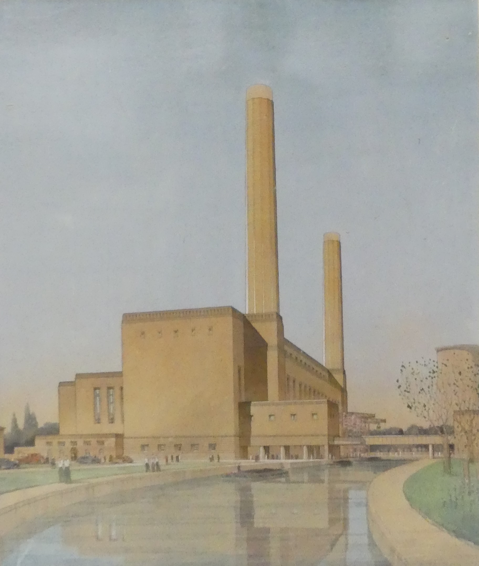 Cyril Arthur Farey | View towards a Suspension Bridge, said to be the ...