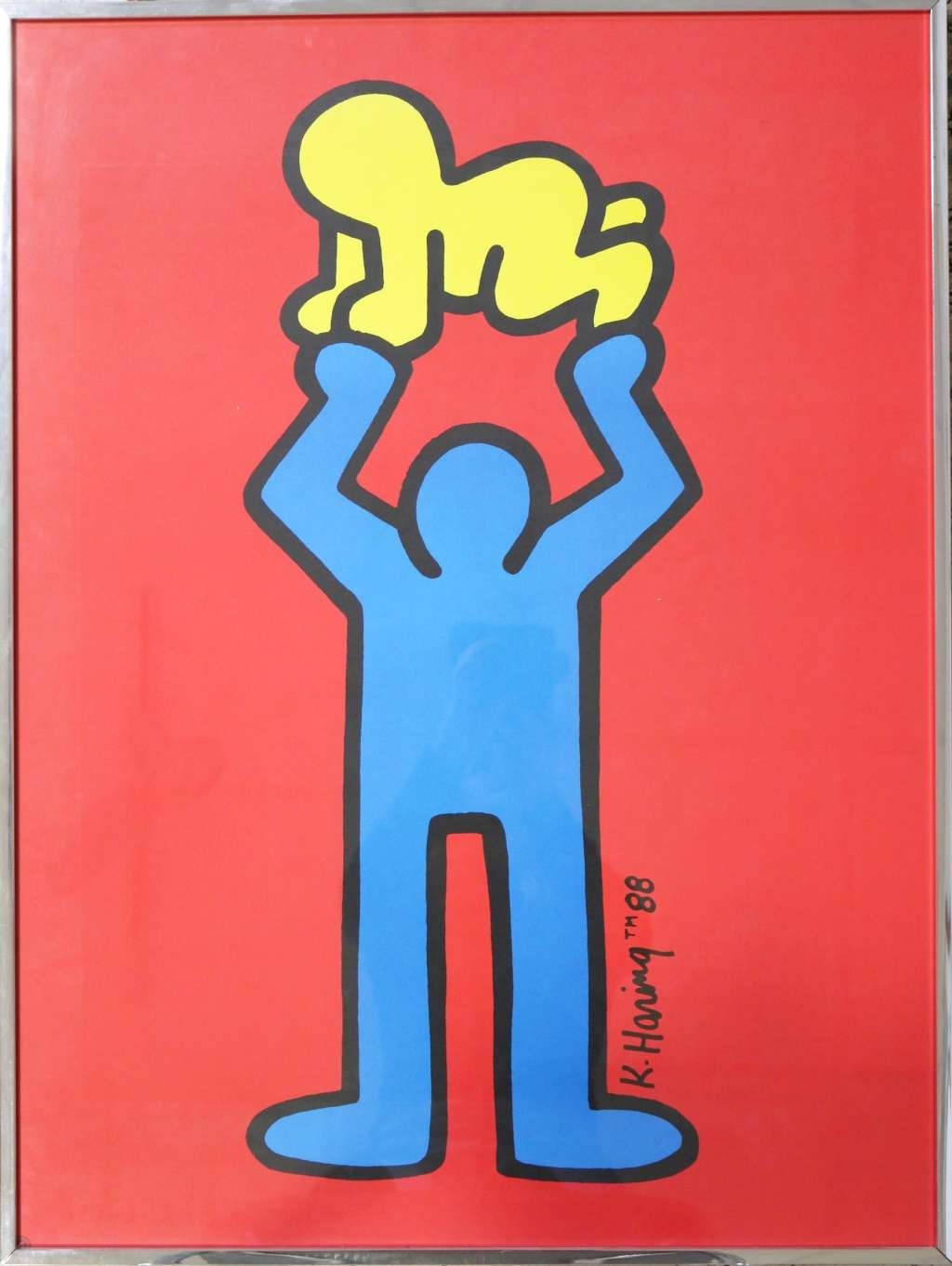 Keith Haring | man holding Baby | MutualArt