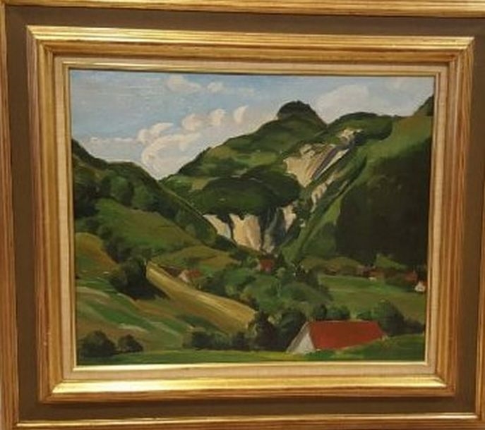 Joseph Gautschi | GAUTSCHI Joseph (1900-1977) Valais landscape ...