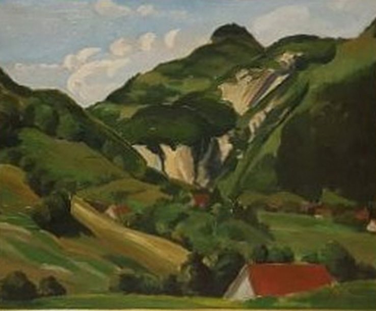 Joseph Gautschi | GAUTSCHI Joseph (1900-1977) Valais landscape ...