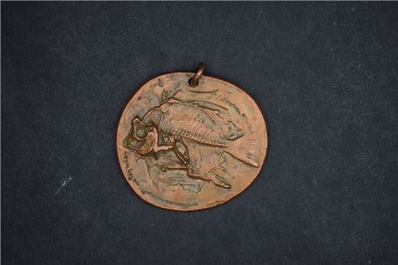 Roger Bezombes | BEZOMBES Roger (1913-1994) Copper fish pendant ...