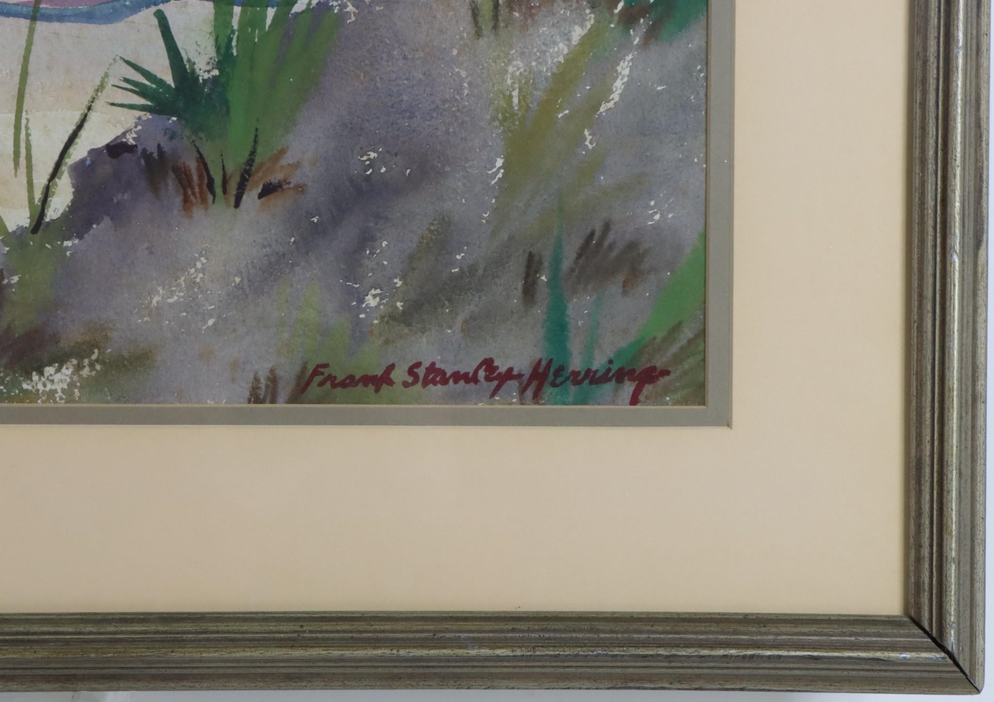 Frank Stanley Herring | Coastal landscape with sailboats | MutualArt