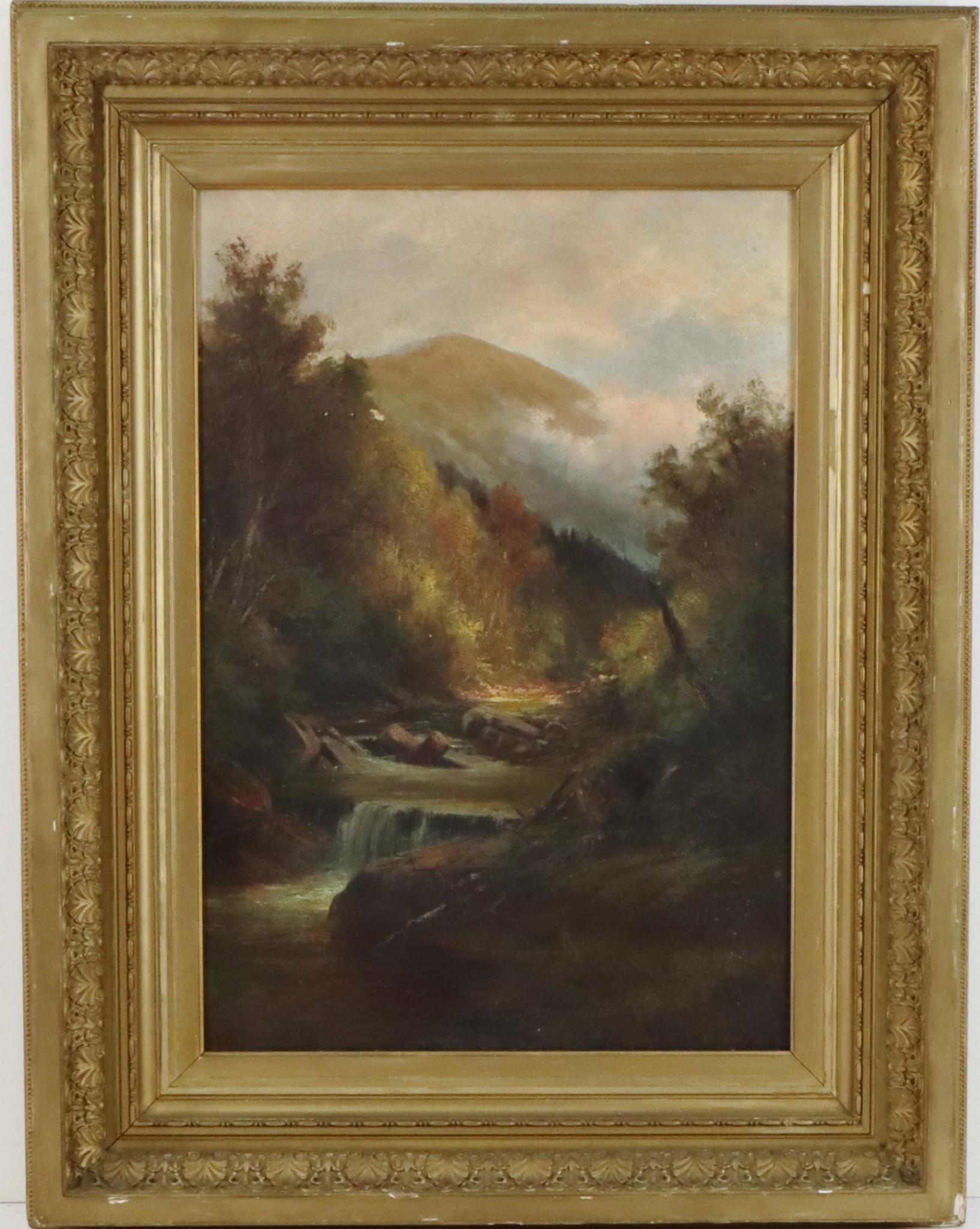 Edward Hill | Continental landscape with a river and dense forest ...