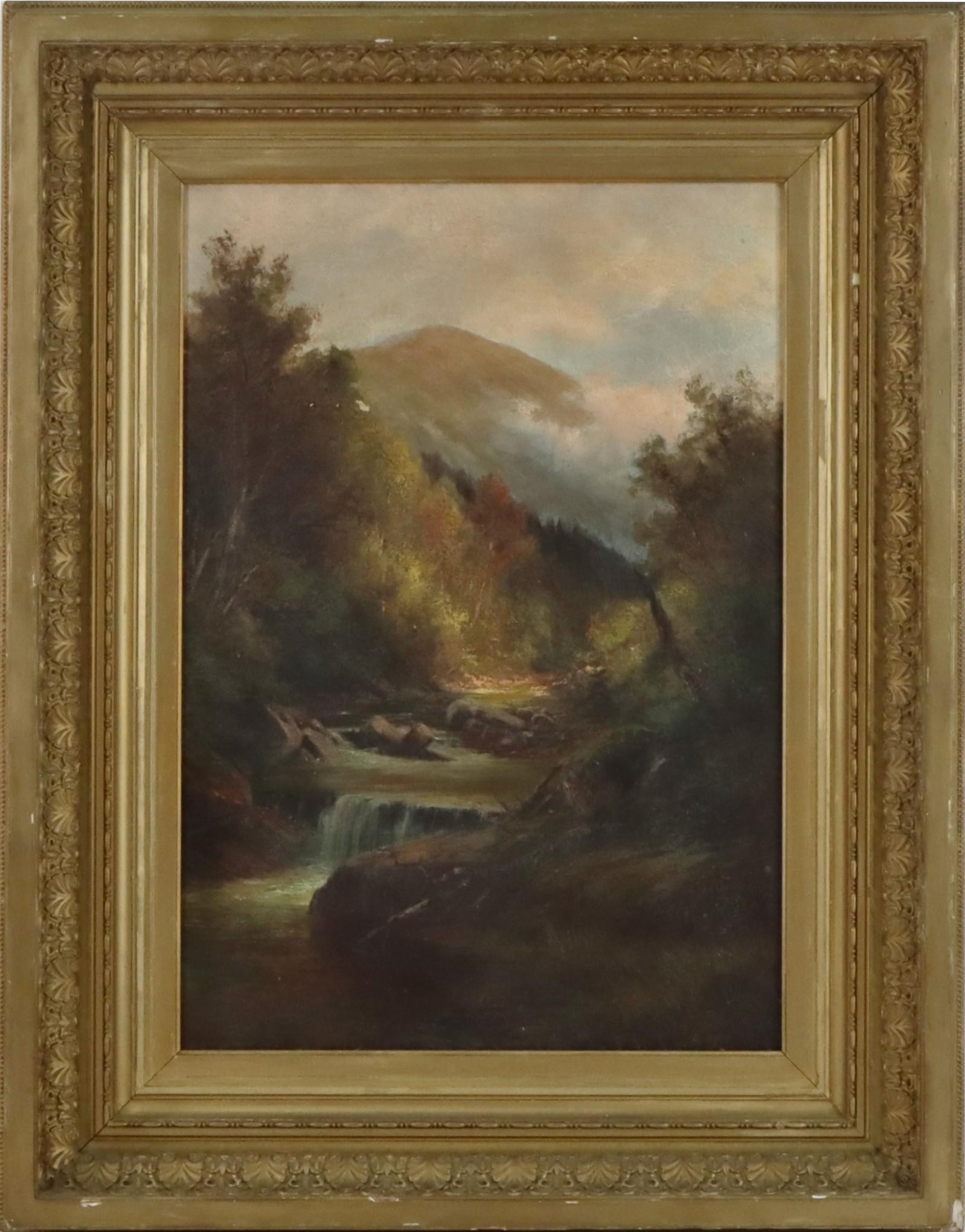 Edward Hill | Continental landscape with a river and dense forest ...