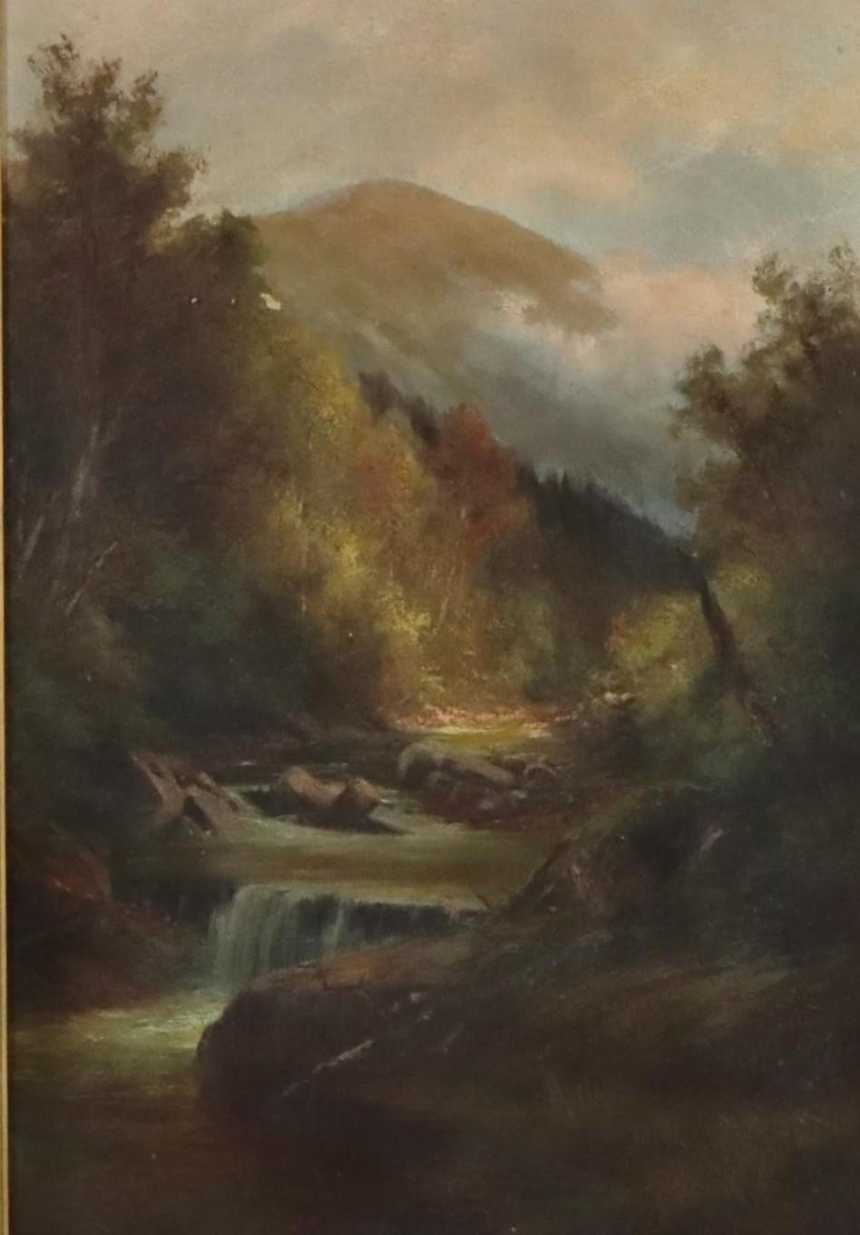 Edward Hill | Continental landscape with a river and dense forest ...
