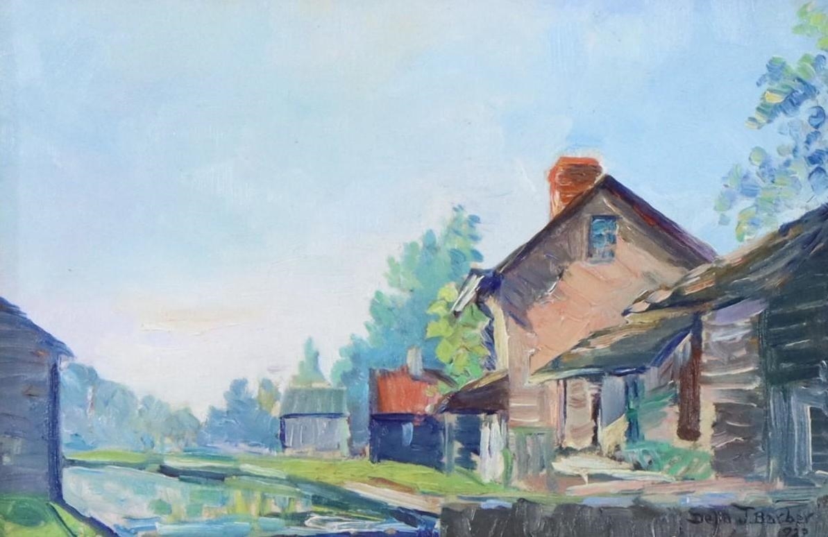 Della J. Barber | Bucks County canal (1929) | MutualArt