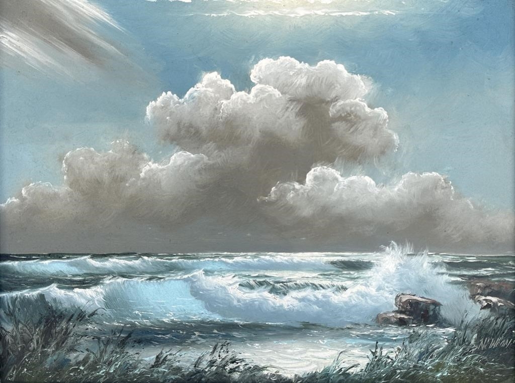 Sam Newton | SAM NEWTON FLORIDA HIGHWAYMEN BEACH PAINTING | MutualArt