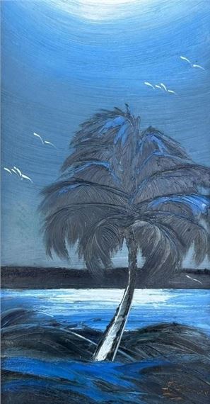 James Gibson | JAMES GIBSON FLORIDA HIGHWAYMEN MOONLIT PALM PAINT ...