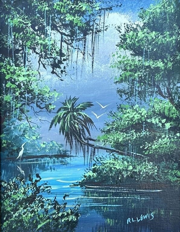 Robert Lewis | R.L. LEWIS FLORIDA HIGHWAYMEN PAINTING | MutualArt