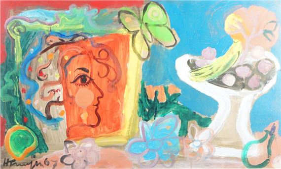 Hans Truijen | Gezicht met fruitschaal (67) | MutualArt