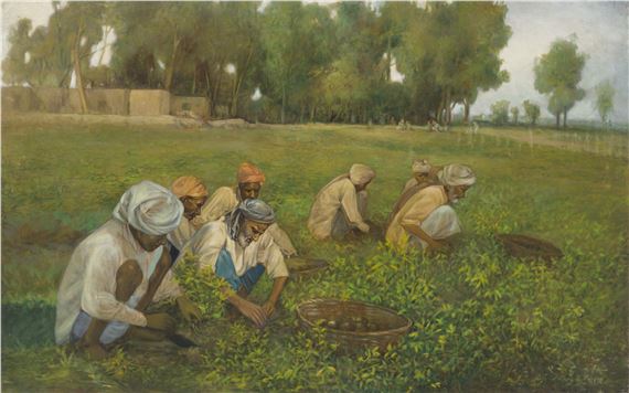 Ustad Allah Bux | Untitled (Potato Harvest (1968) | MutualArt