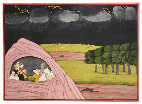 Nainsukh | A PAINTING FROM THE 'LARGE' GULER-BASOHLI BHAGAVATA PURANA ...