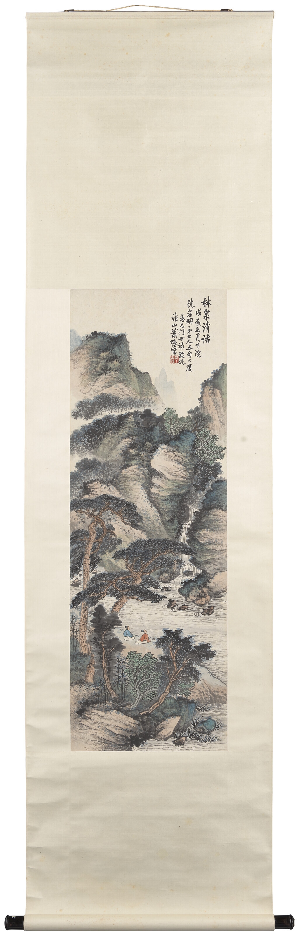Xiao Xun | Conversation by the Waterfall (1928) | MutualArt