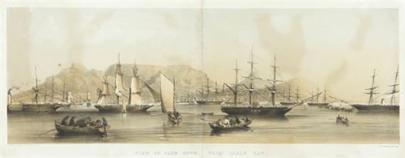 Thomas William Bowler | View of Cape Town from Table Bay, from The ...