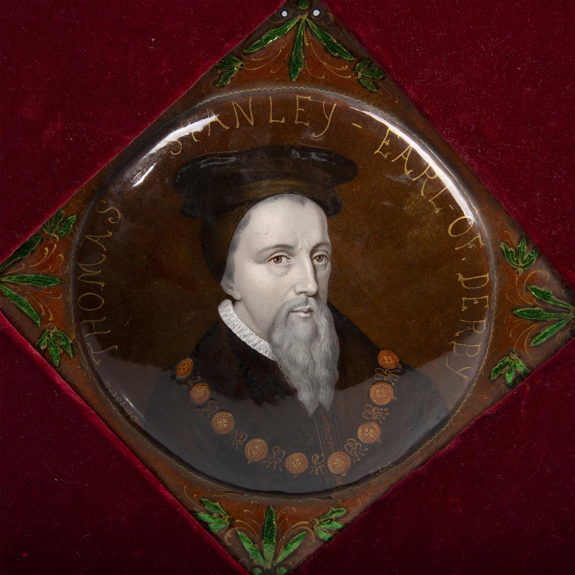 Ferdinand Lot | Limoges Plaque of Thomas Stanley Earl | MutualArt