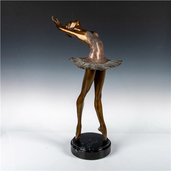 Mario Jason | Lovely ballerina in dancers pose on black marble base ...