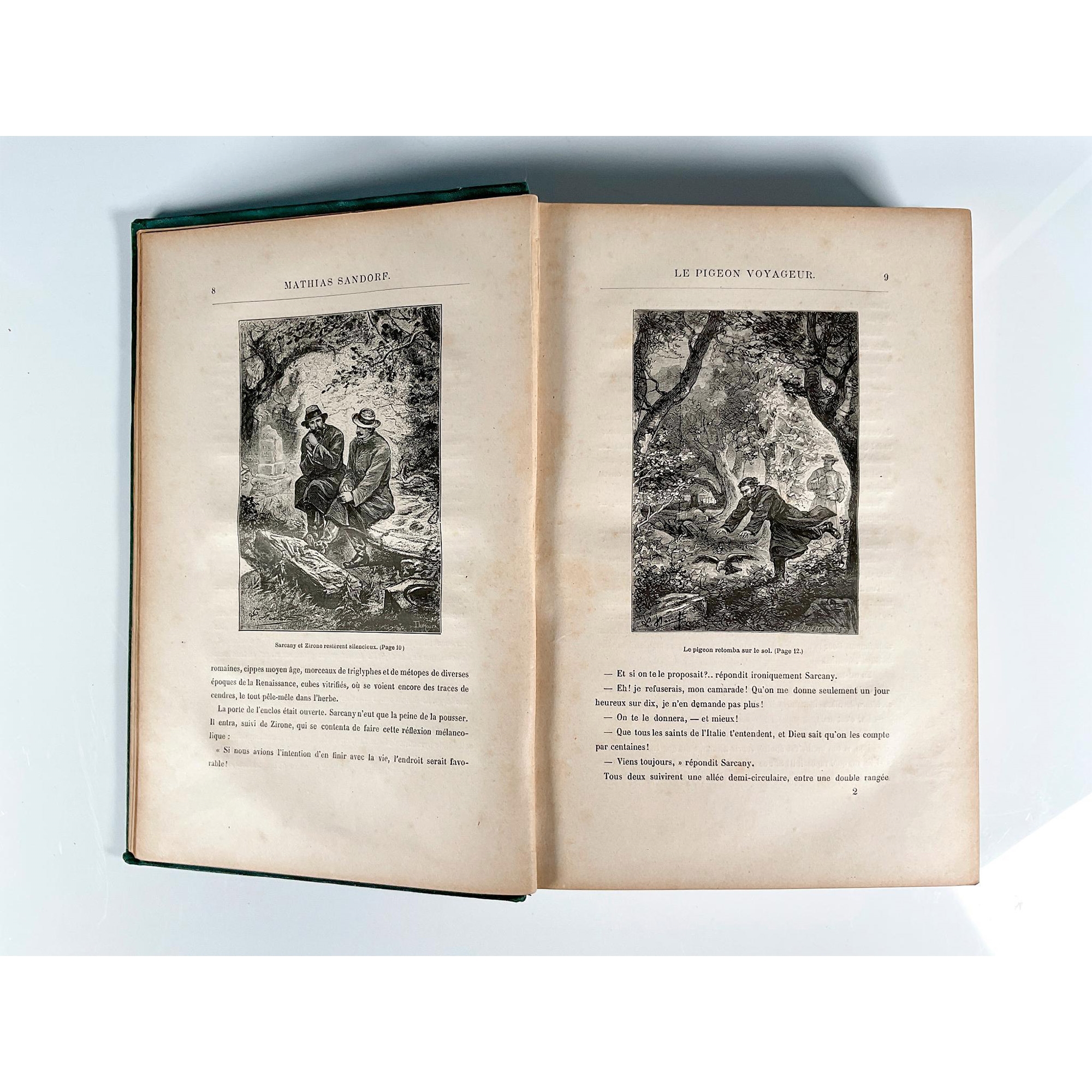 Léon Benett | Jules Verne, Mathias Sandorf, A La Banniere, Green Cover ...