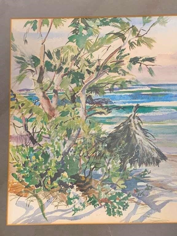 Cecile Johnson | Cecile Johnson Tropical Beach Scene Print | MutualArt