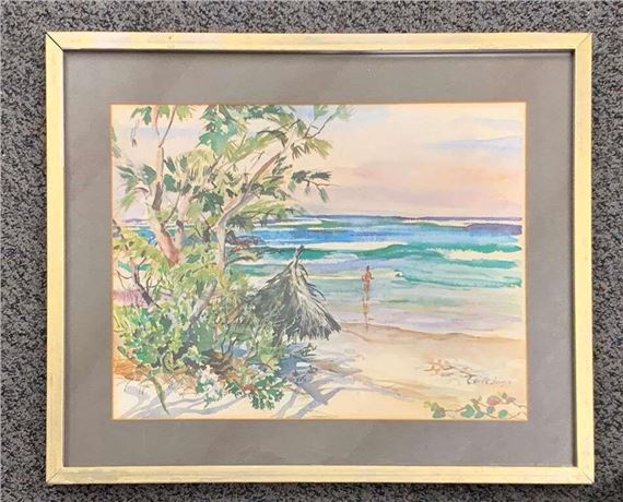 Cecile Johnson | Cecile Johnson Tropical Beach Scene Print | MutualArt
