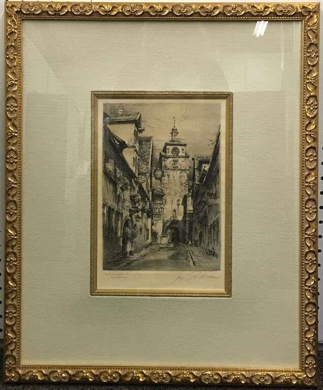 Paul Geissler | Paul Geissler City Scene Etching (1920) | MutualArt