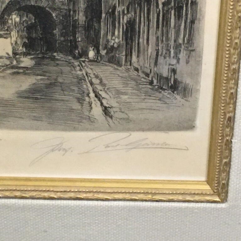 Paul Geissler | Paul Geissler City Scene Etching (1920) | MutualArt