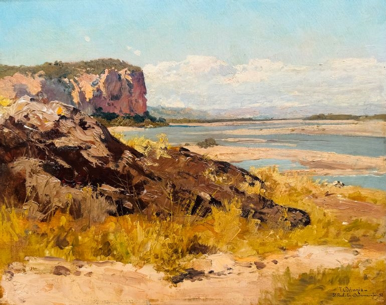 Theophile Decanis | Saint-Paul-lez-Durance. Oil on wood panel. Signed ...