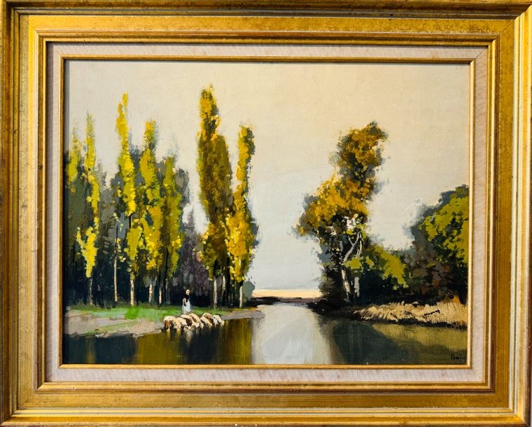 Lucien Peri | Shepherdess and her flock on the Liamone | MutualArt