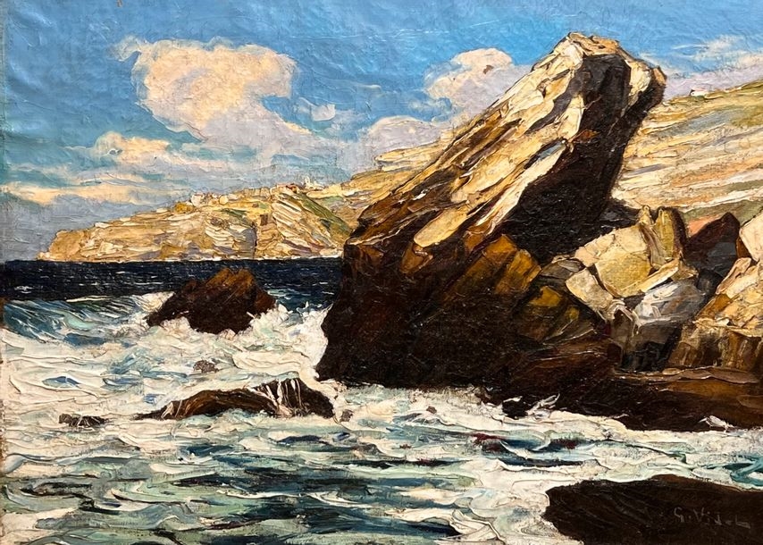 Gustave Vidal | Gustave VIDAL (1895-1966) Rocks at Bonifacio,... - Lot ...