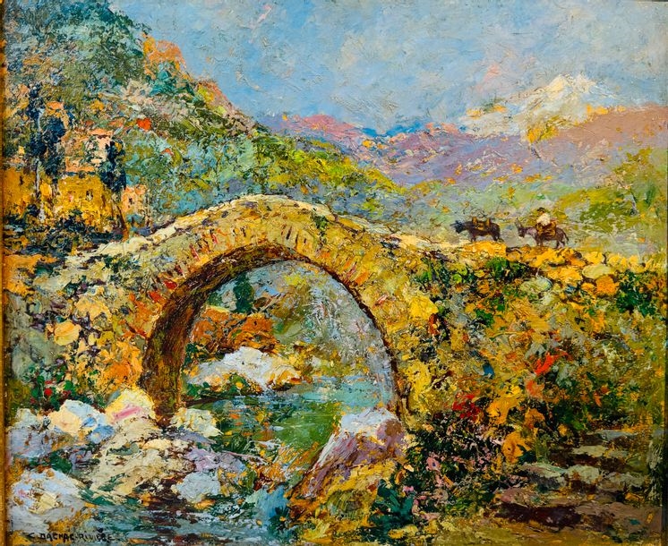 Charles Henri Dagnac-Riviere | Genoese bridge on the Asco (1933 ...