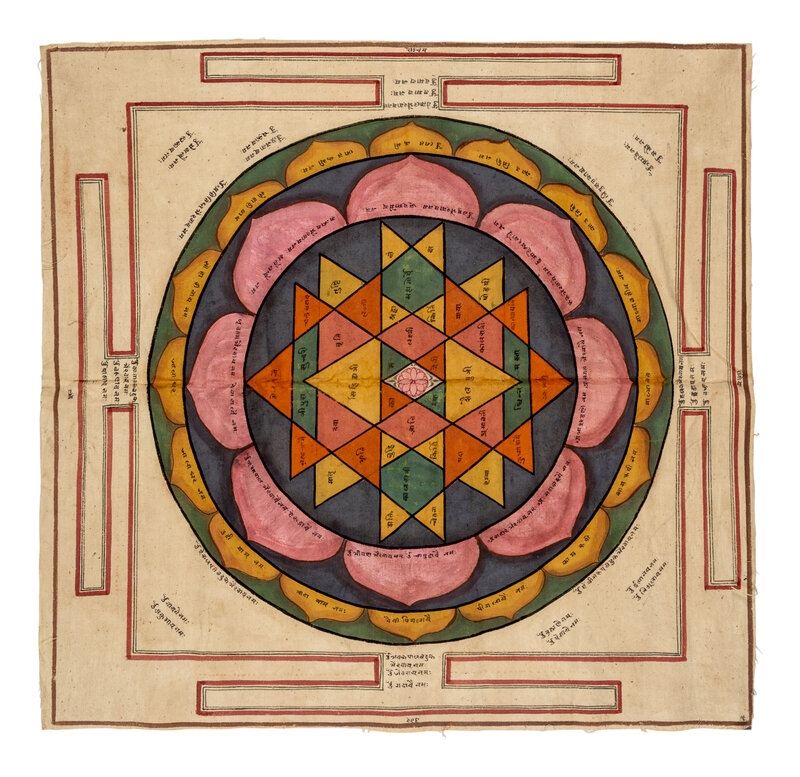 Indian School, 19th Century | An Indian Painting of a Jain Cosmological ...