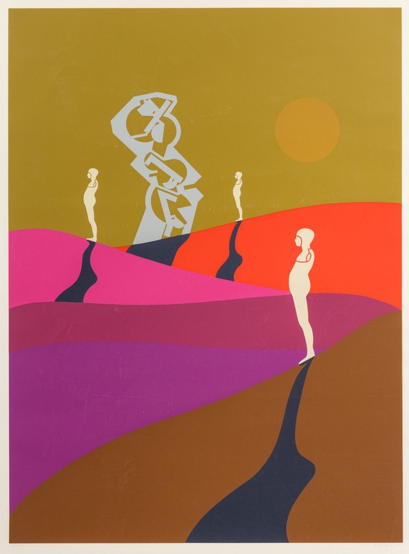 Ernest Trova | STUDY/FALLING MAN I (triptych) (Circa 1963) | MutualArt