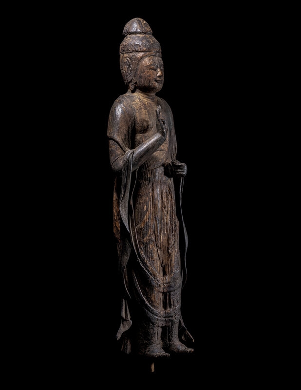 Japanese School, 12th Century | A Japanese Wood Figure of Kannon (12th ...