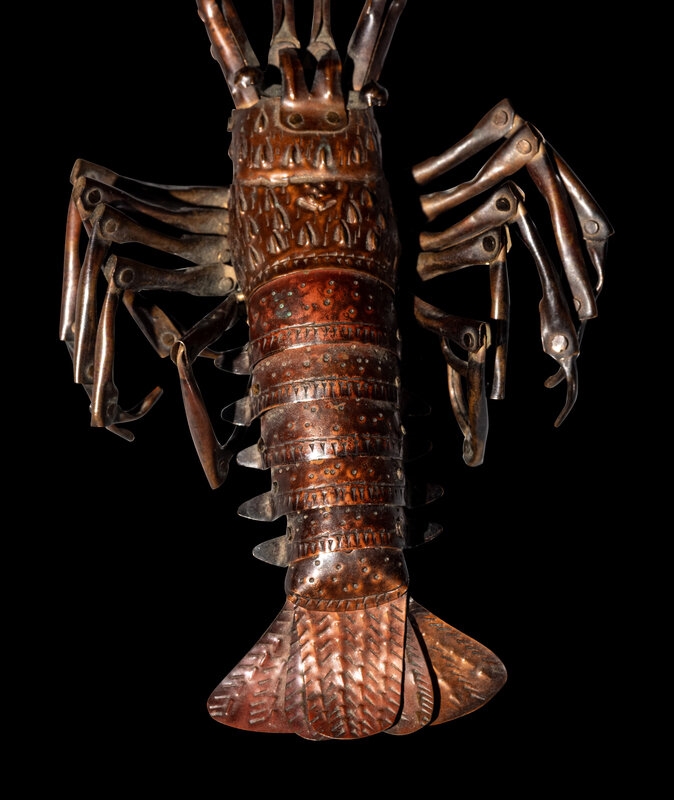 Japanese School | A Japanese Articulated Copper Model of a Crayfish ...