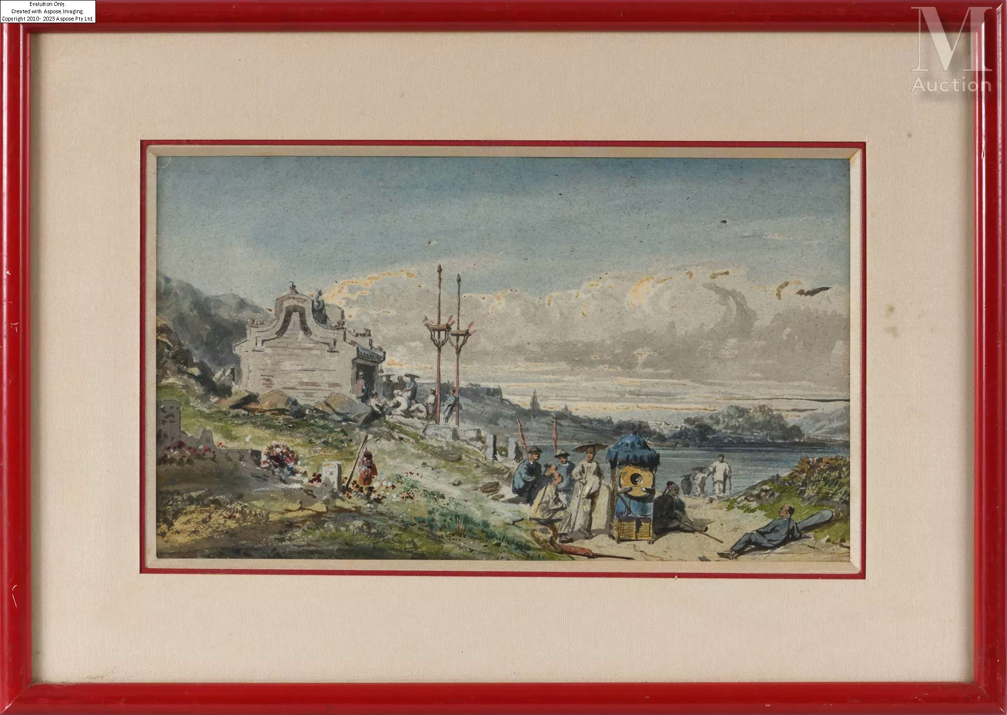 Auguste Borget | Le repos des porteurs devant la baie de Macao (1808 ...