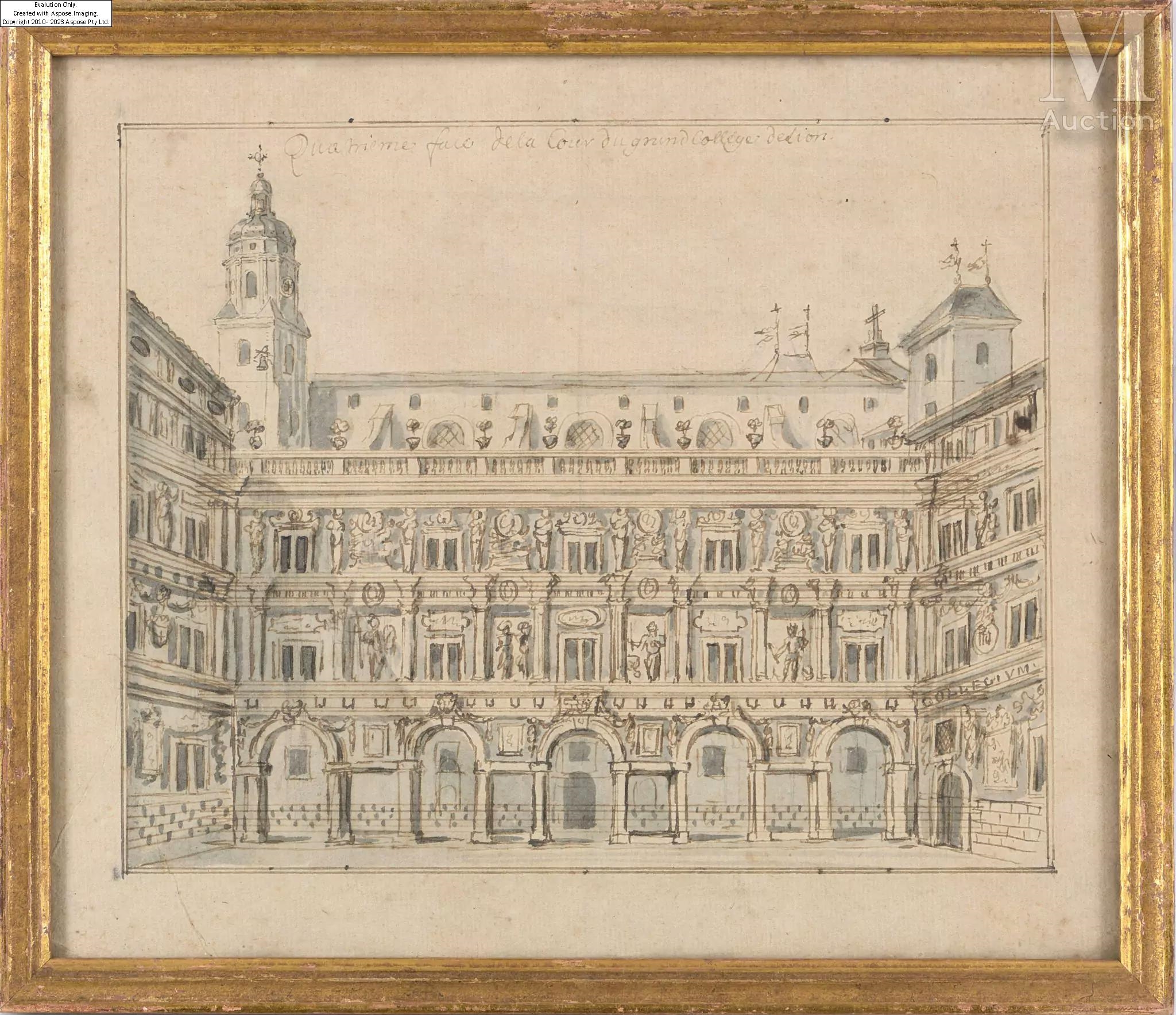 Pierre-Paul Sevin | Une paire : première et quatrième façade du grand ...