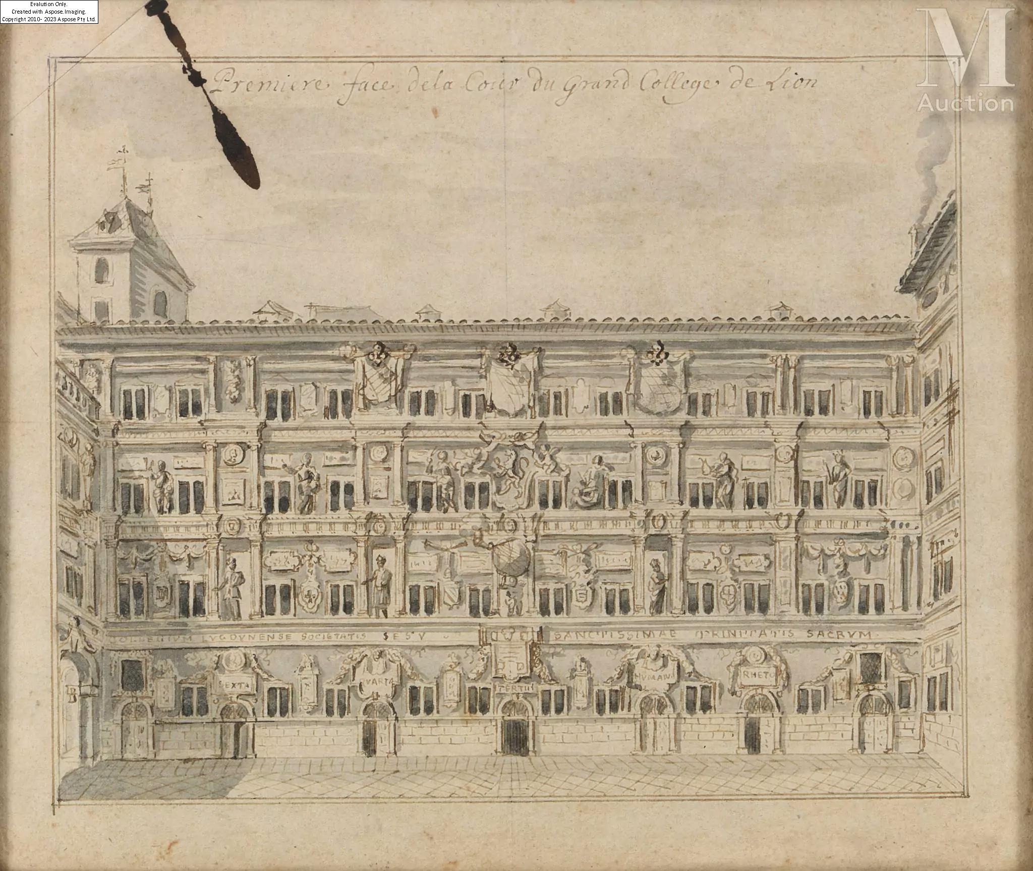 Pierre-Paul Sevin | Une paire : première et quatrième façade du grand ...