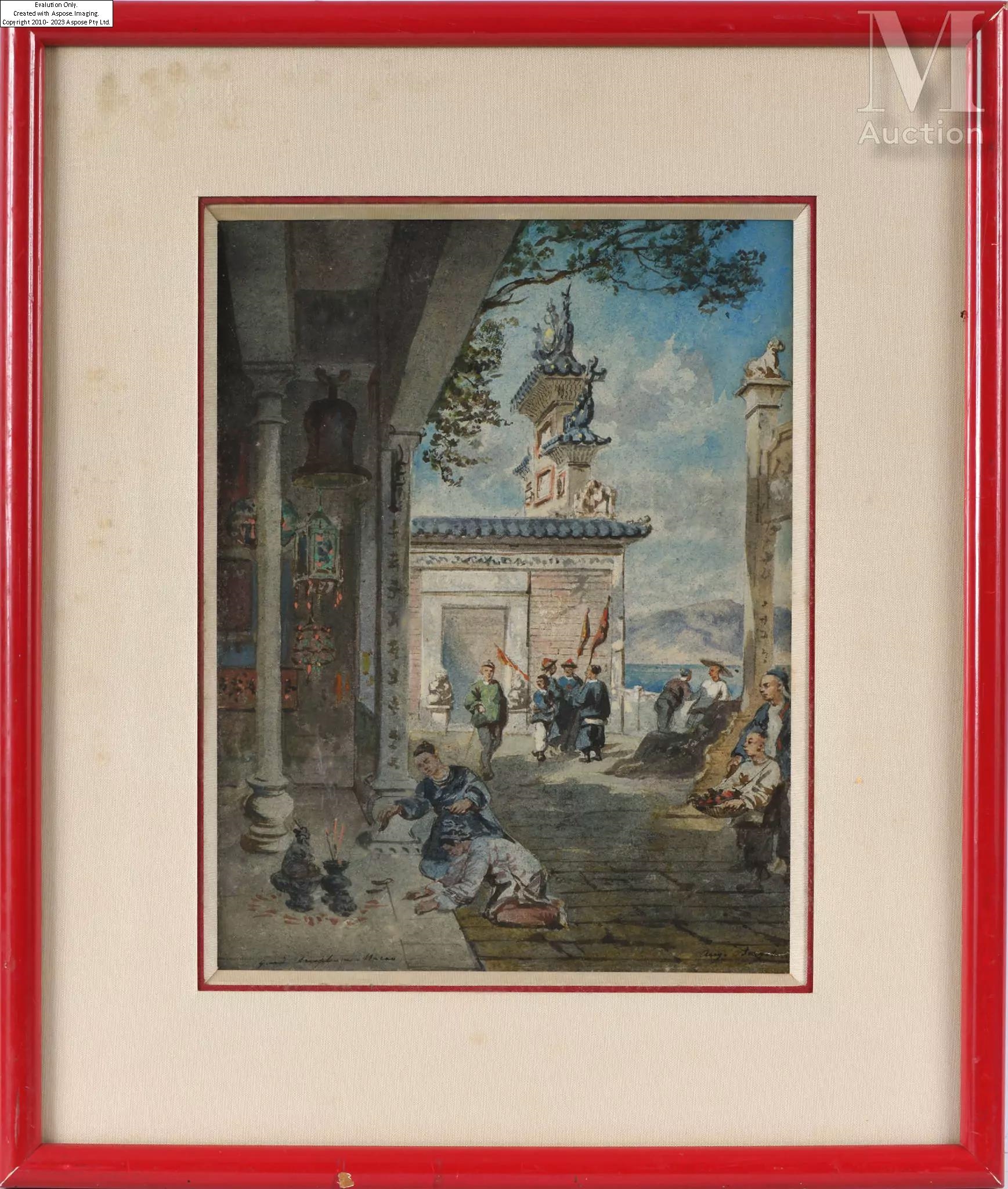 Auguste Borget | Fidèles en prière dans le grand temple de Macao (1808 ...