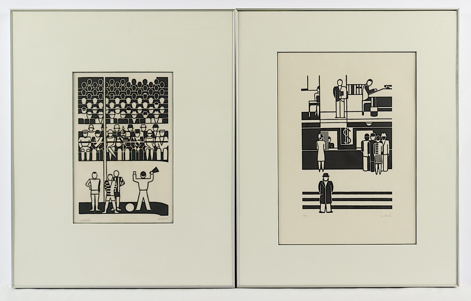 Gerd Arntz | 2 Grafiken (1927) | MutualArt