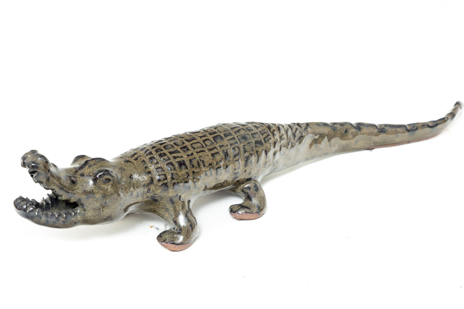 Charles Moore | 1935-2017) Jugtown Studio Pottery Green Alligator ...