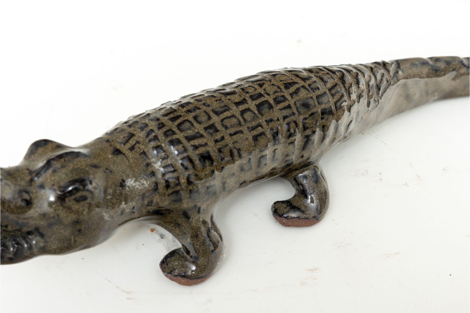 Charles Moore | 1935-2017) Jugtown Studio Pottery Green Alligator ...