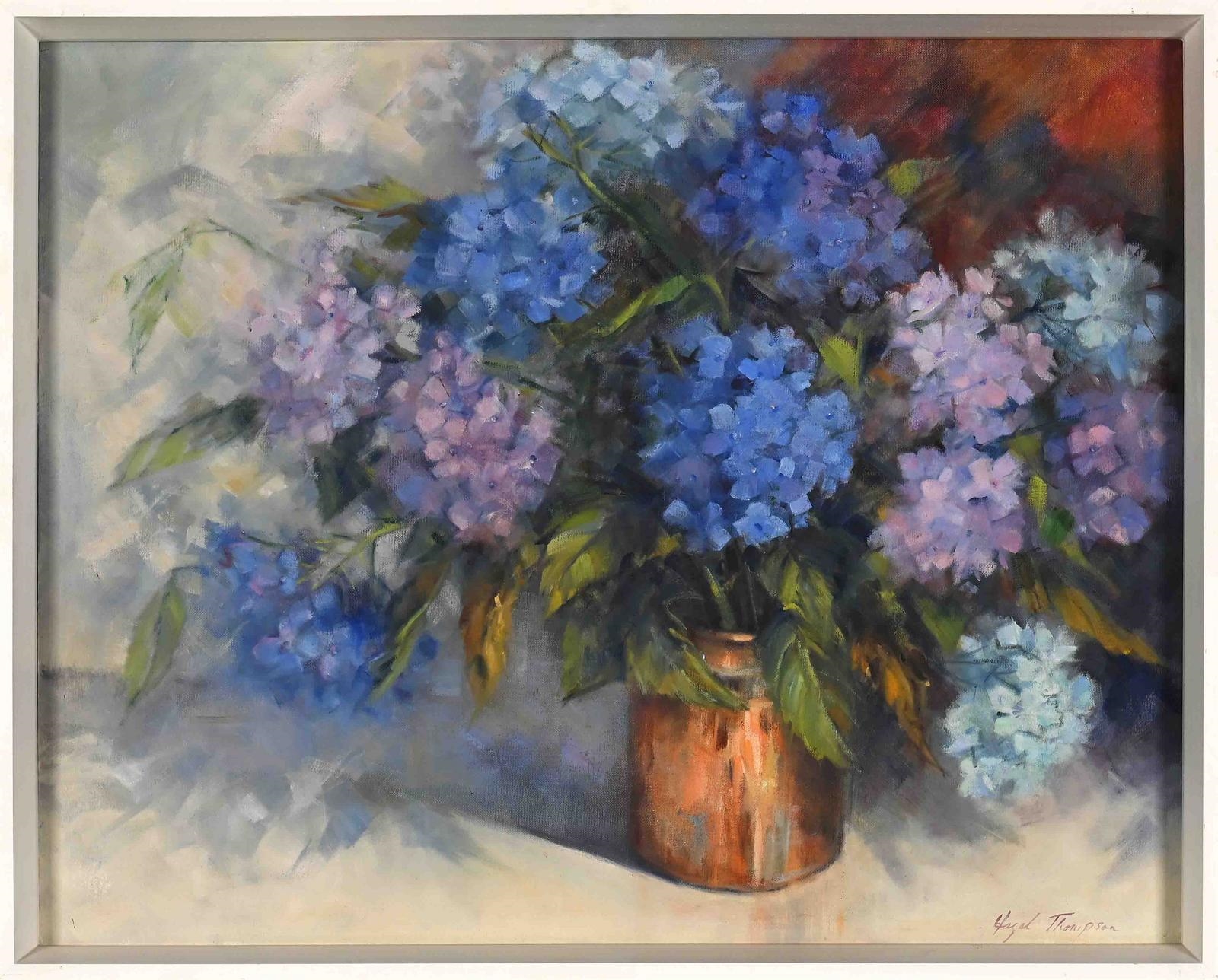 Hazel Thompson | Still Life with Flowers in a Copper Vase | MutualArt