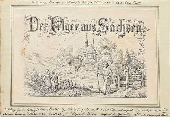 Adrian Ludwig Richter | The pilgrim from Saxony (1854) | MutualArt