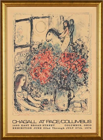 Marc Chagall | Chagall At Pace/Columbus 1974 Exhibition Poster (1974 ...