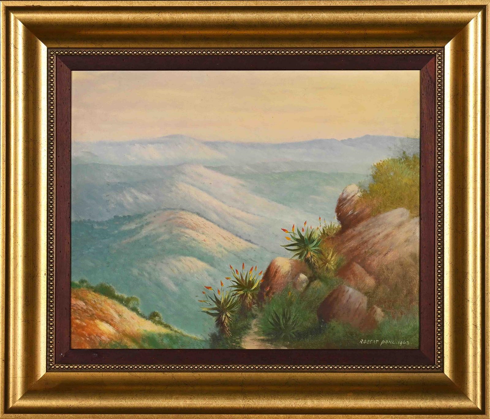 Robert Pohl | Robert Pohl (South African, 1917 - 1981), Hills and Aloes ...