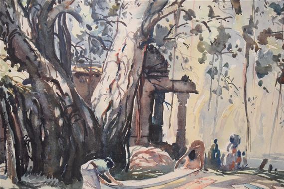 G.D. Paulraj | 'Dhobi's drying their washing' | MutualArt
