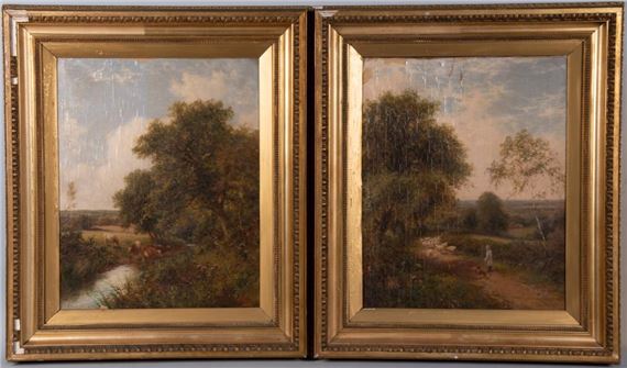 Henry Maidment | A Pair of Landscapes (1900) | MutualArt