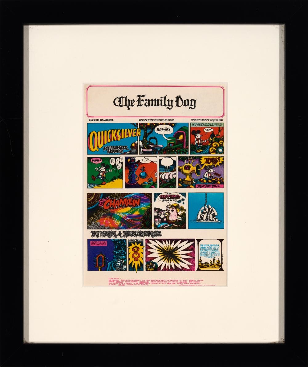 Rick Griffin | A framed The Family Dog 1967 comic strip style poster ...