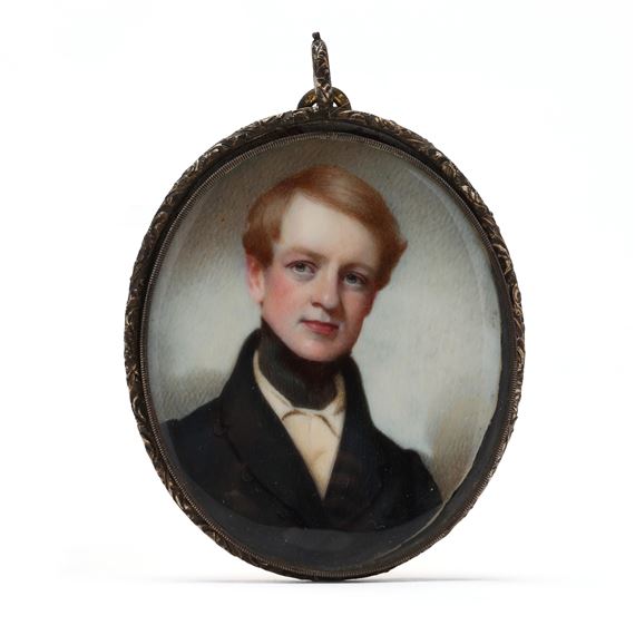 John Wood Dodge | Portrait Miniature of a Blond Gentleman (Circa 1840 ...