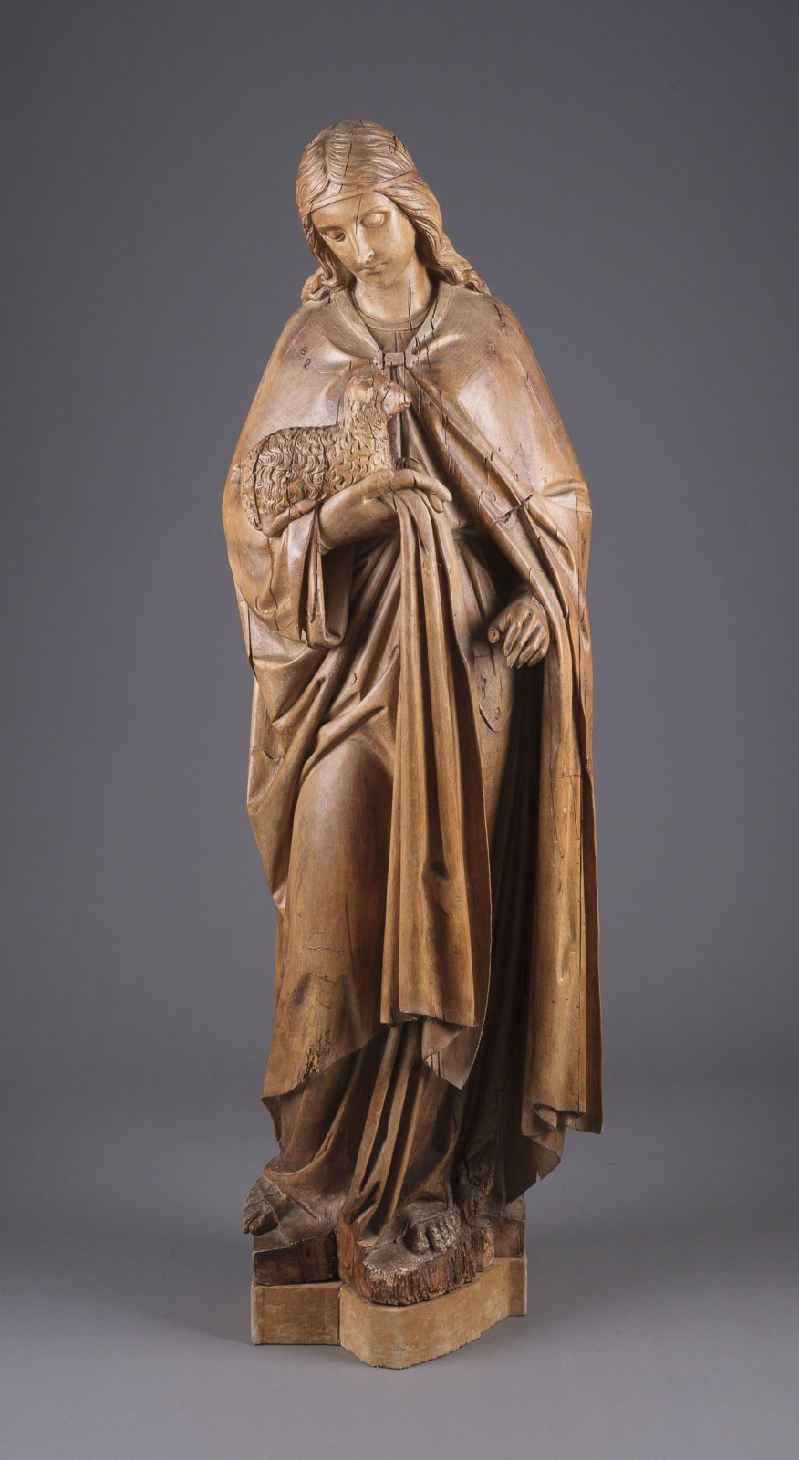 German School, 17th Century | GREAT SAINT AGNES WITH LAMB | MutualArt